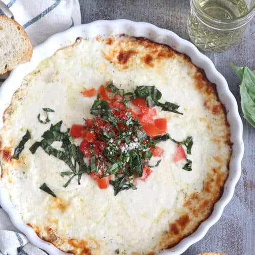 Creamy Mozzarella Dip made in the oven - Casa de Crews