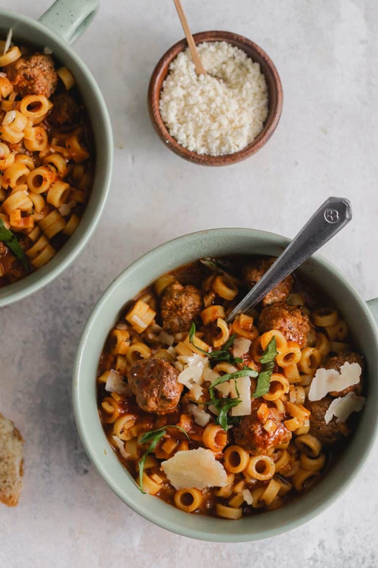 how to make Homemade Spaghettio rings with Meatballs - Casa de Crews