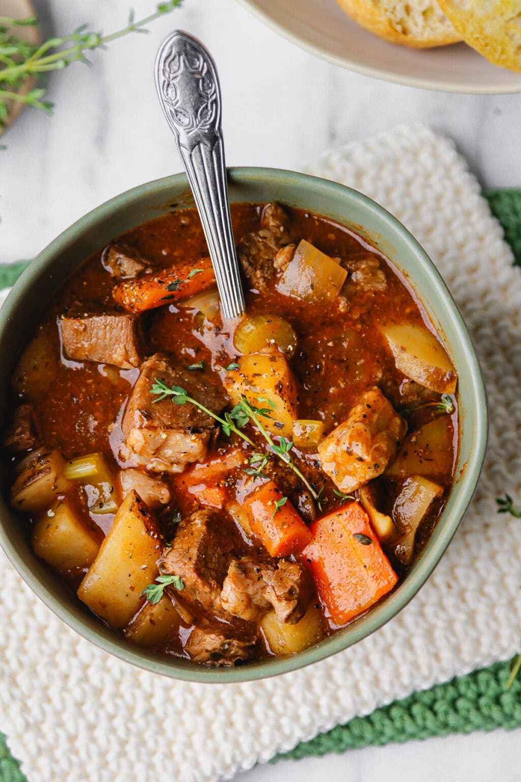 Tender Beef Stew made in the Slow Cooker - Casa de Crews